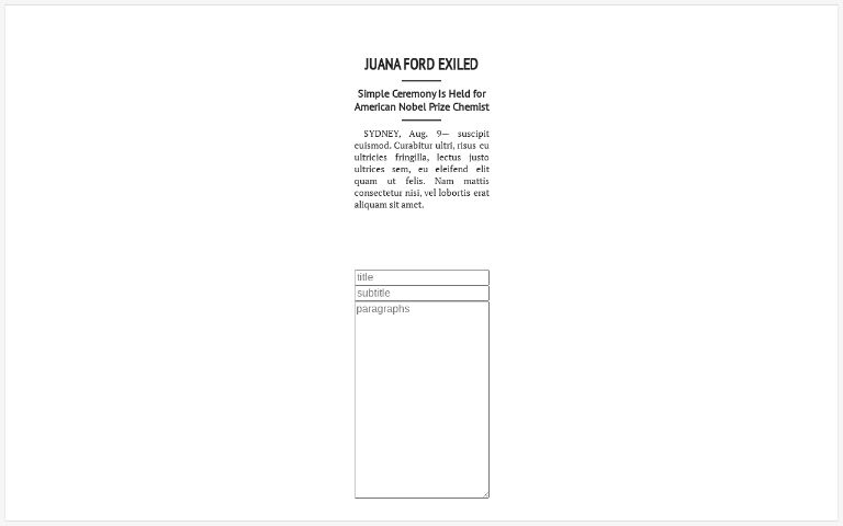 Newspaper Column Template ― Perchance Generator