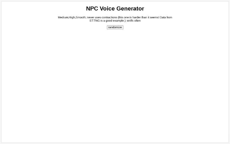 NPC Voice Generator
