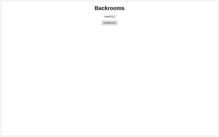 Backrooms ― Perchance Generator