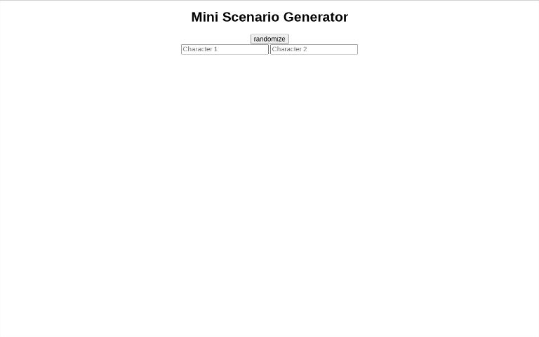 Mini Scenario Generator
