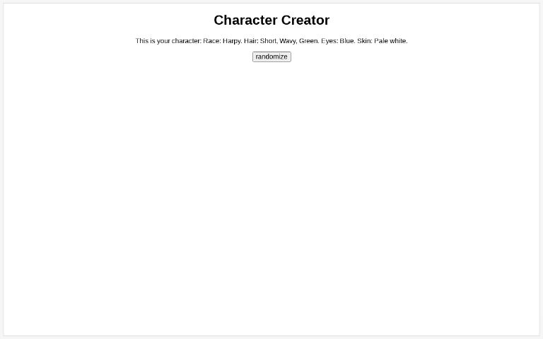 Character Creator ― Perchance Generator