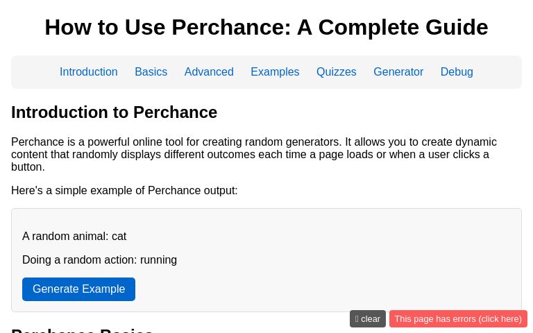 How to Use Perchance: A Complete Guide ― Perchance Generator