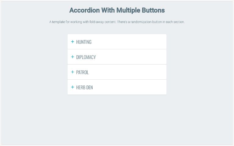 Accordion With Multiple Buttons ― Perchance Generator