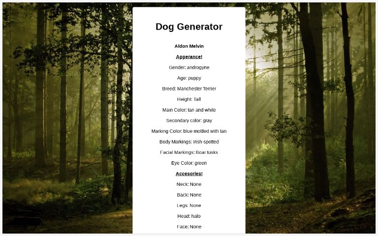 Dog Generator