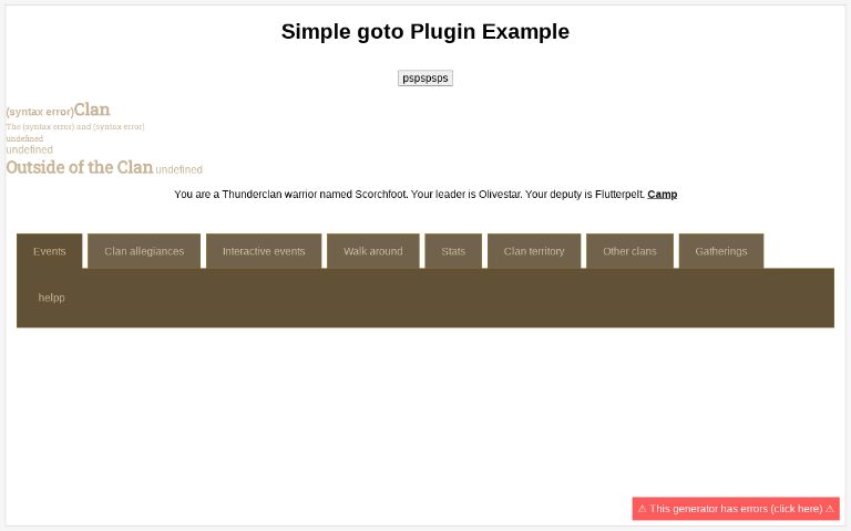 Simple goto Plugin Example