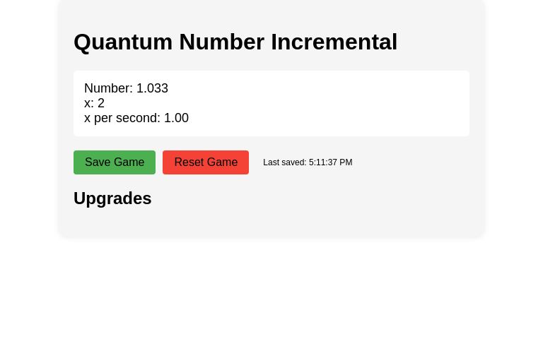 Quantum Number Incremental ― Perchance Generator