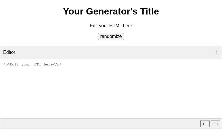 Easy Markdown Editor ― Perchance Generator