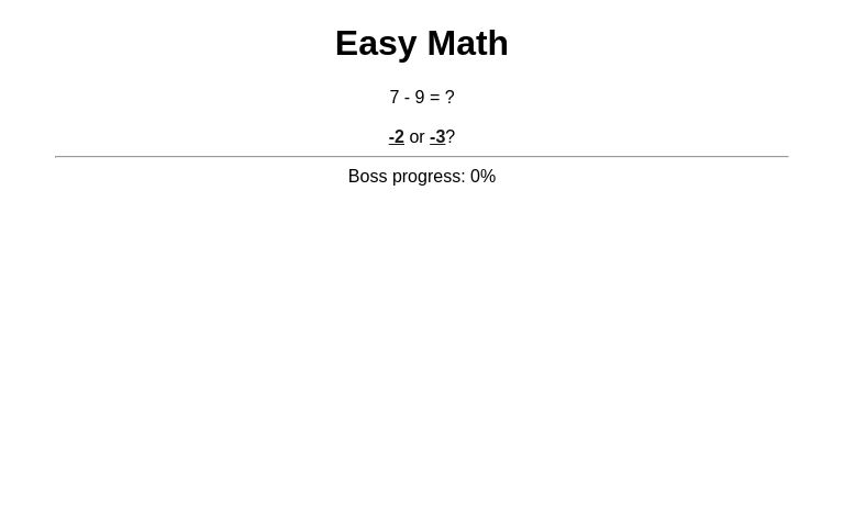 Easy Math ― Perchance Generator