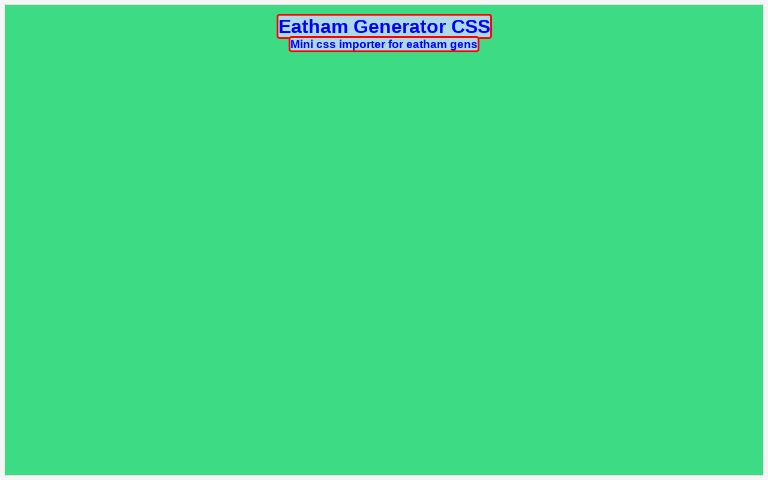 eatham-css-legacy ― Perchance Generator