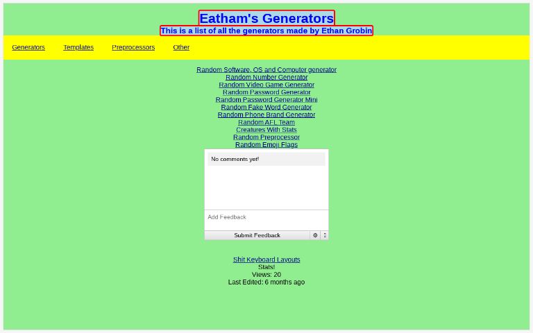 Eatham's Generators