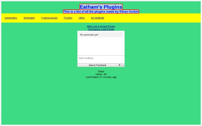 Eatham's Plugins ― Perchance Generator