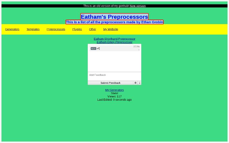 Eatham's Preprocessors ― Perchance Generator