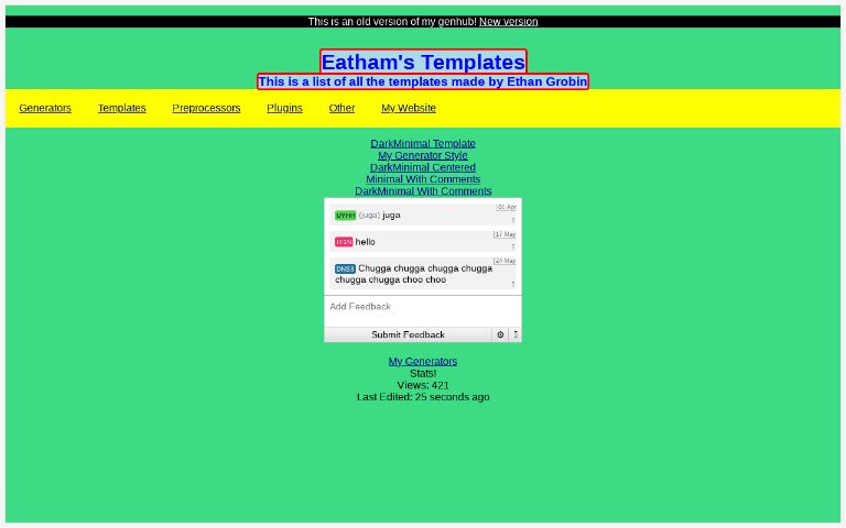 Eatham's Templates ― Perchance Generator