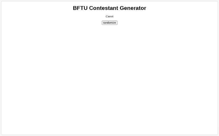 BFTU Contestant Generator