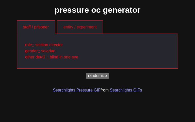pressure oc generator