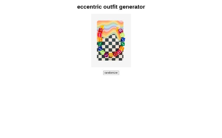 eccentric outfit generator