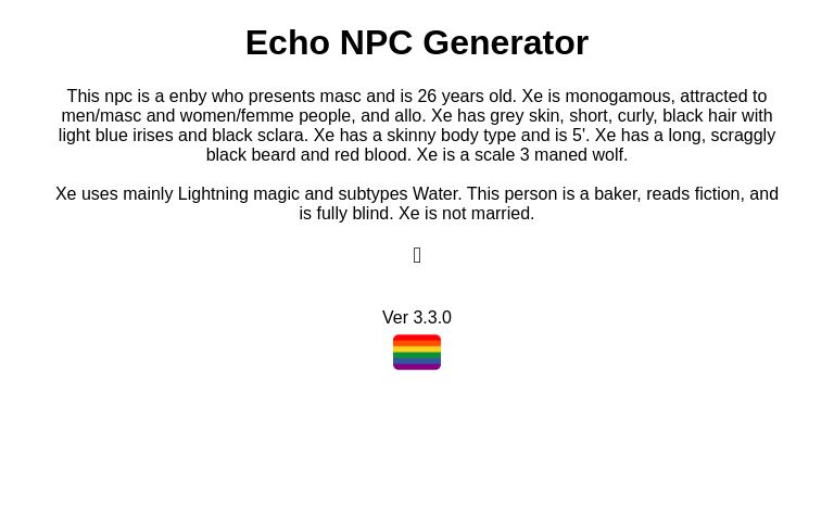 Echo NPC Generator