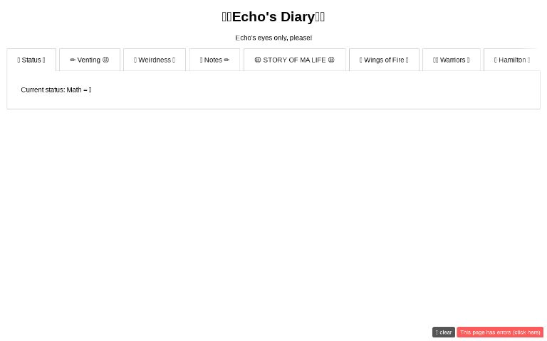 🧴🕶Echo's Diary⛱🍉 ― Perchance Generator