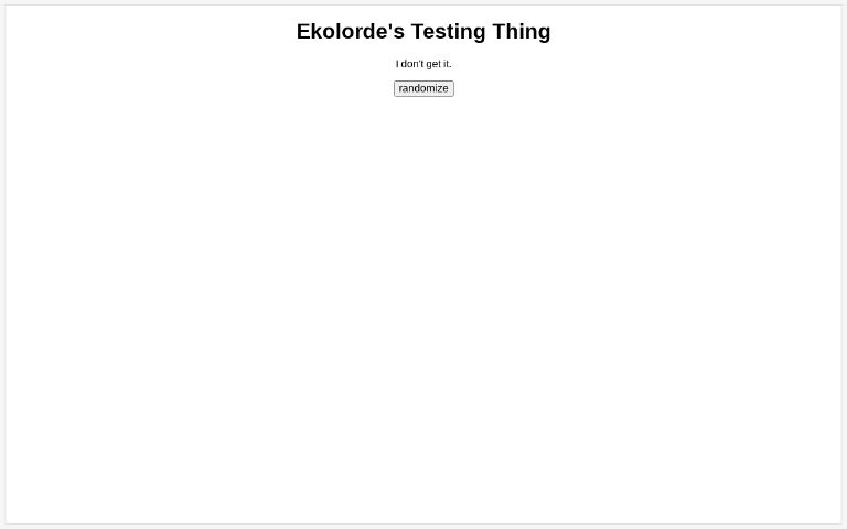 Echolord's Strange Thing ― Perchance Generator