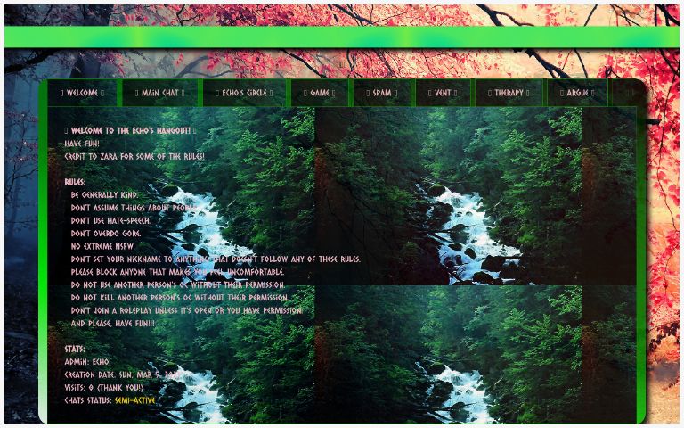 🌸 Echo's Hangout 🌼 ― Perchance Generator