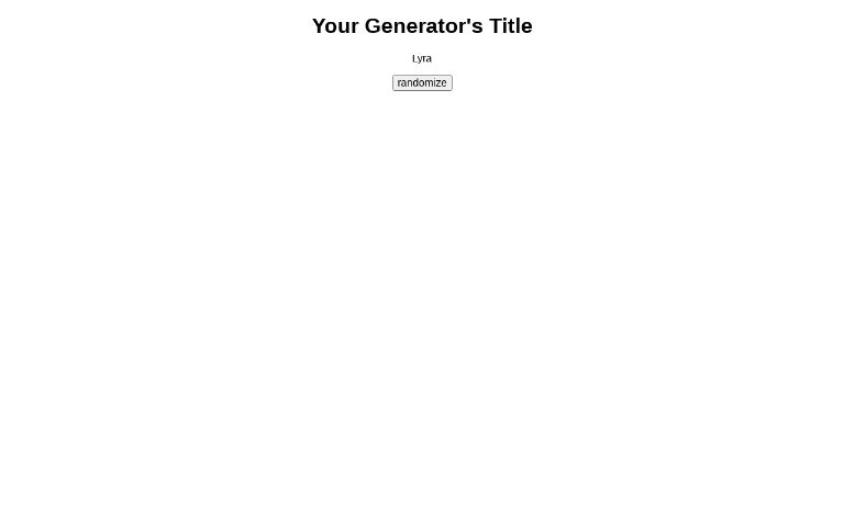 Minimal ― Perchance Generator