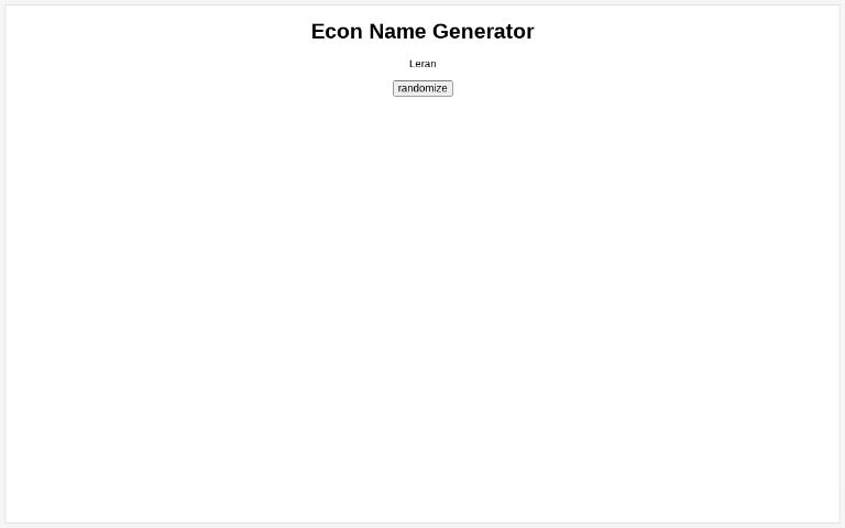 Econ Name Generator