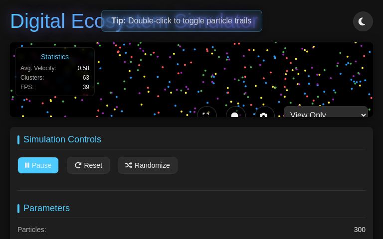 Digital Ecosystem Simulator ― Perchance Generator