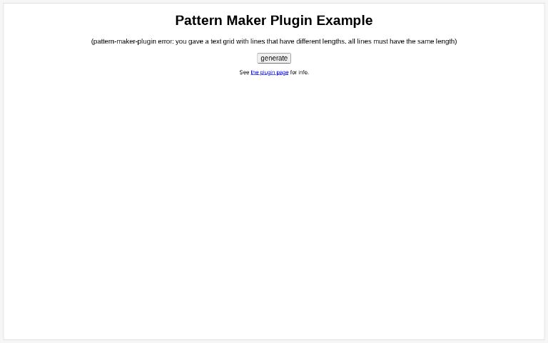 Pattern Maker Plugin Example