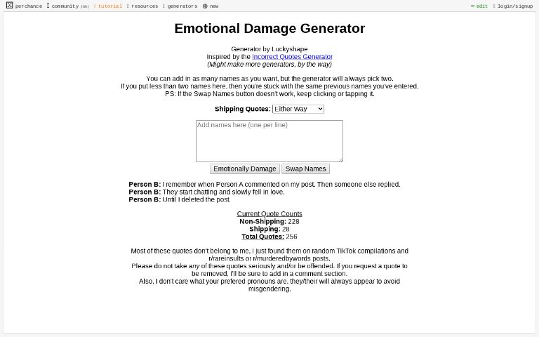Emotional Damage Generator