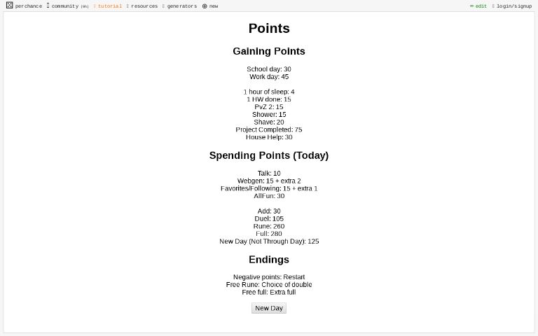 Points ― Perchance Generator