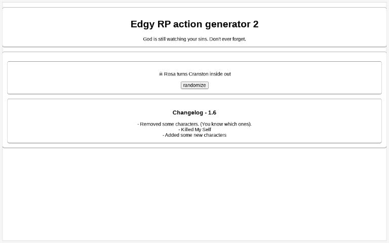 Edgy RP action generator 2