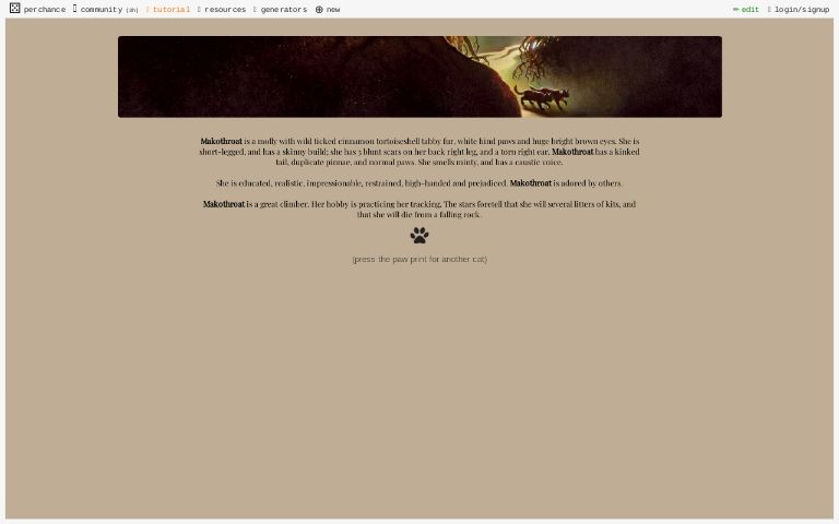 U8t7bn7bck ― Perchance Generator