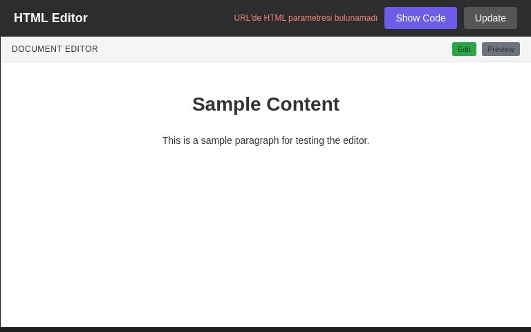 Editor Html ― Perchance Generator