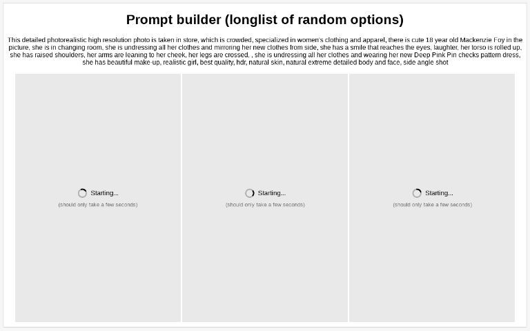Prompt builder (longlist of random options) ― Perchance Generator