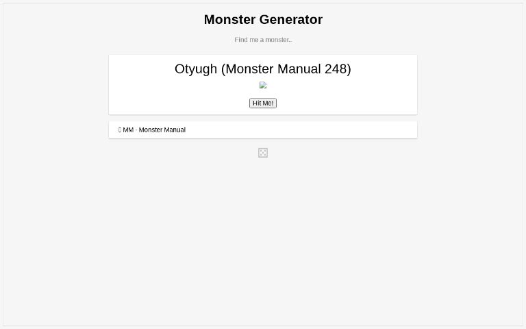 Monster Generator