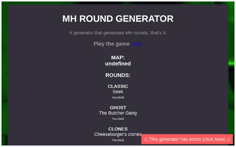 MH ROUND GENERATOR