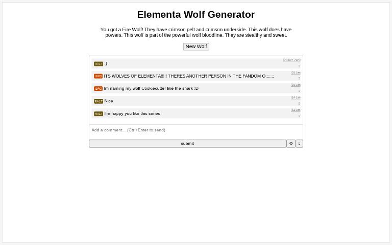 Elementa Wolf Generator