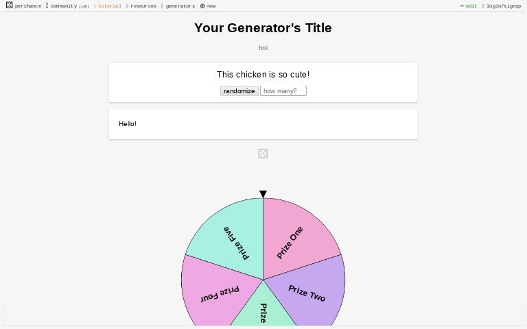Basic Template ― Perchance Generator