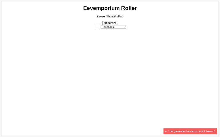 Eevemporium Roller ― Perchance Generator