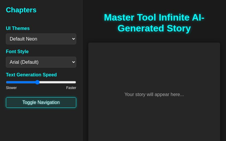 Master Tool Infinite AI-Generated Story