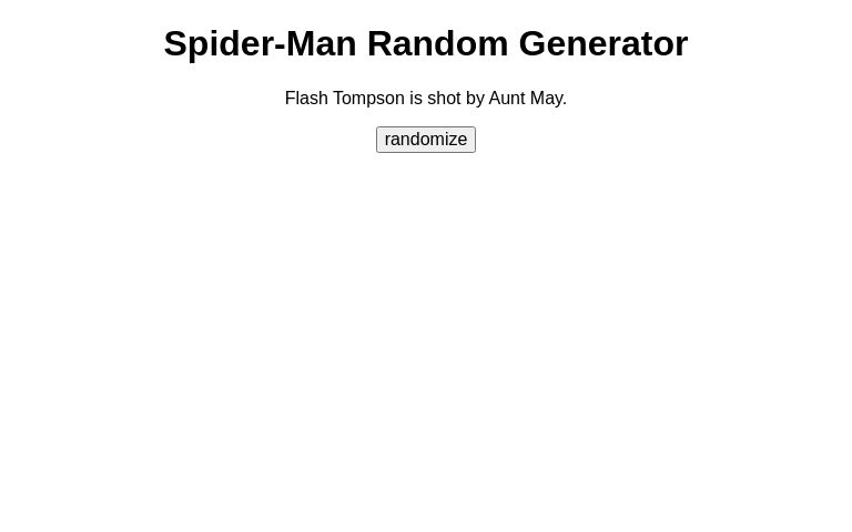 Spider-Man Random Generator
