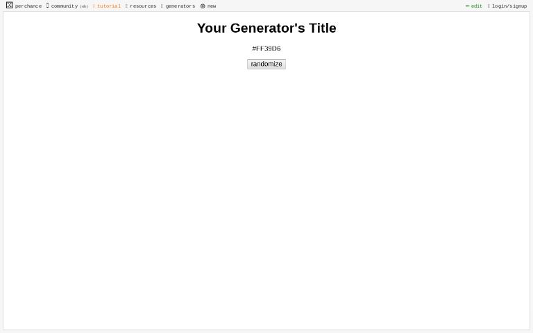Minimal ― Perchance Generator