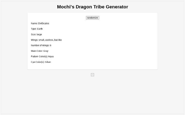 Mochi's Dragon Tribe Generator