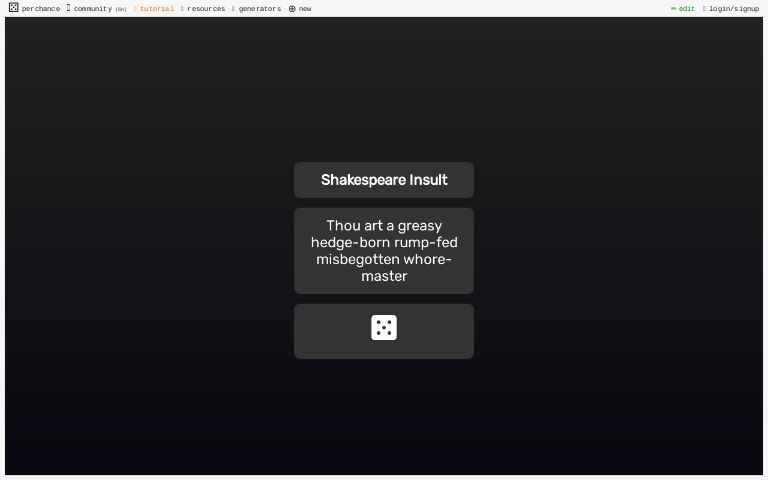 Shakespeare Insult ― Perchance Generator