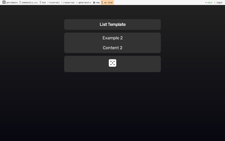 List Template ― Perchance Generator