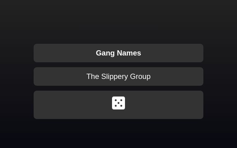 Gang Names ― Perchance Generator