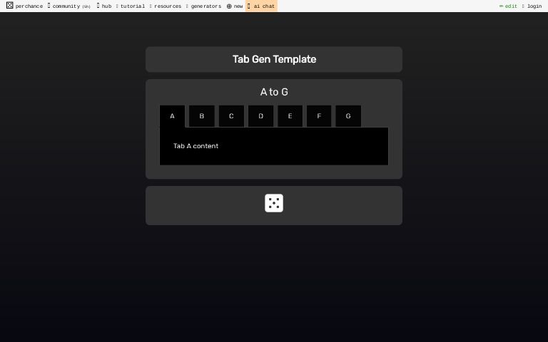 Tab Gen Template ― Perchance Generator