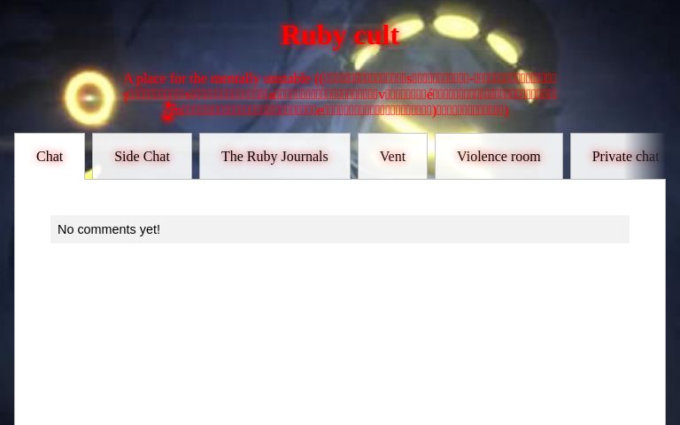 Ruby cult ― Perchance Generator