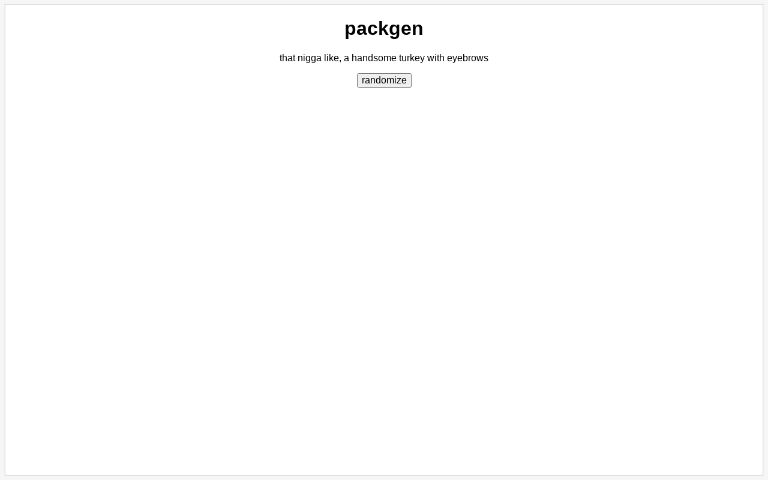 packgen ― Perchance Generator