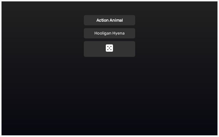 Action Animal ― Perchance Generator